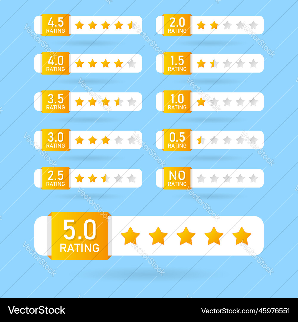 Review rating icon in flat style customer Vector Image