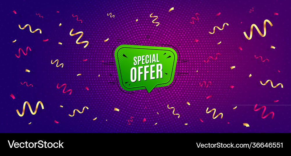 Special offer banner discount sticker shape Vector Image
