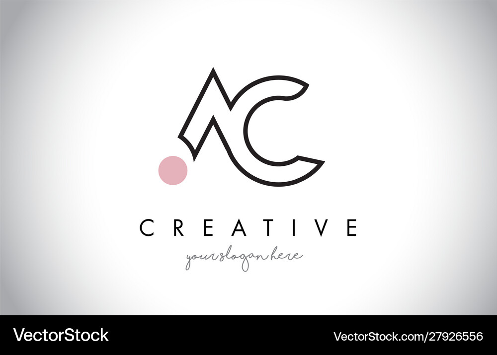 Ac letter logo design with creative modern trendy Vector Image