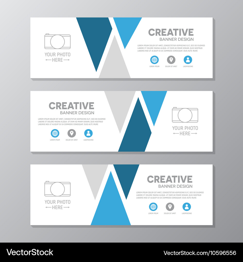 Blue corporate business banner template Royalty Free Vector
