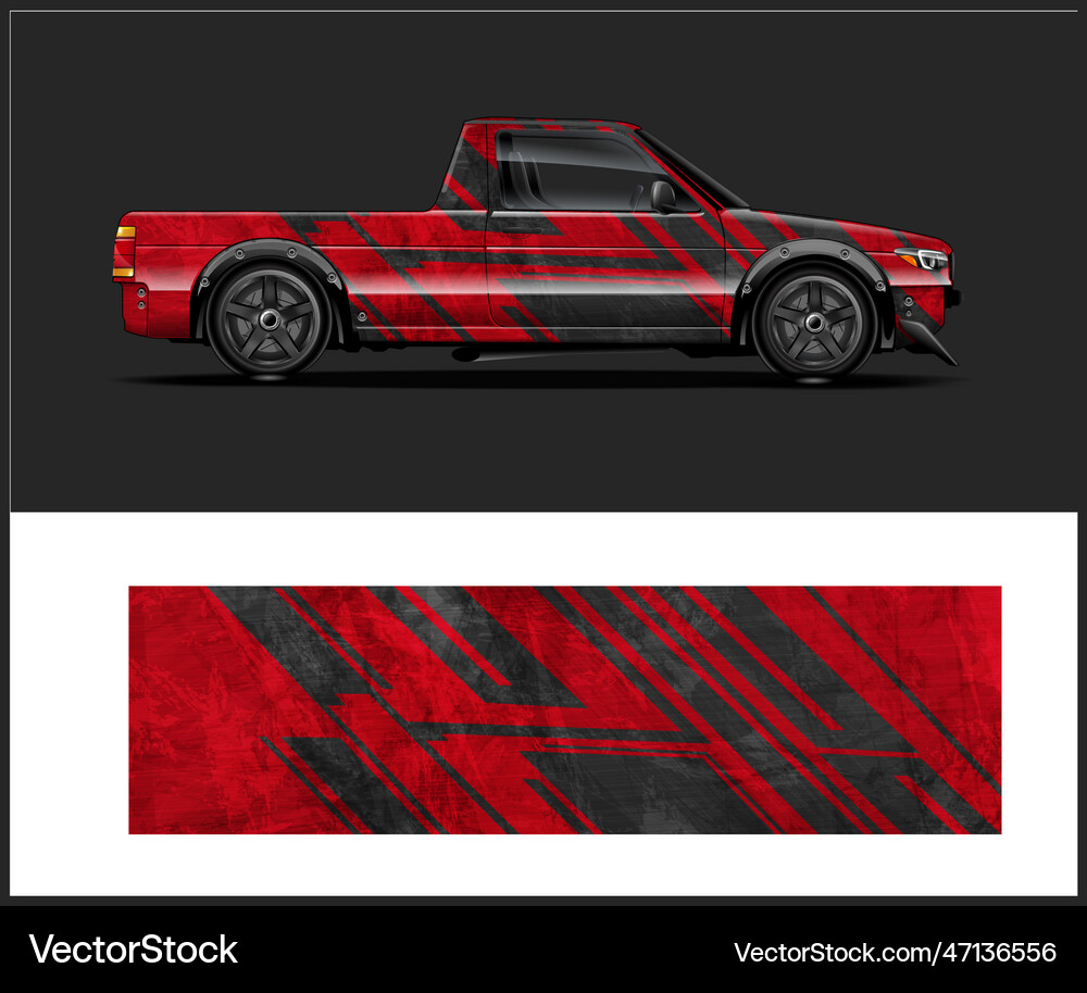 Car wraps advertising or car wrap design graphics Vector Image