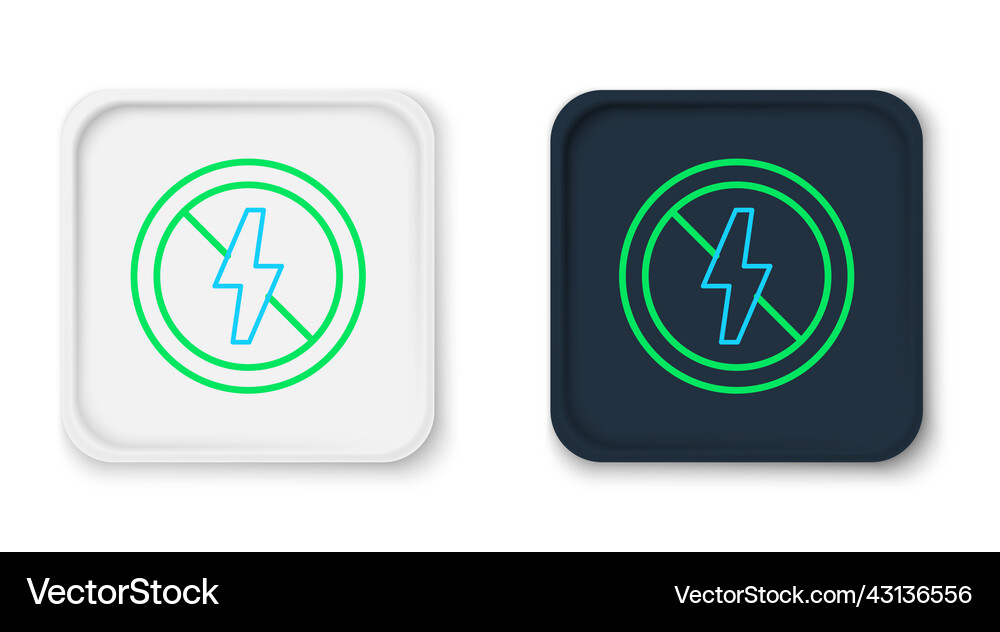 Line no lightning icon isolated on white – Royalty-Free Vector ...
