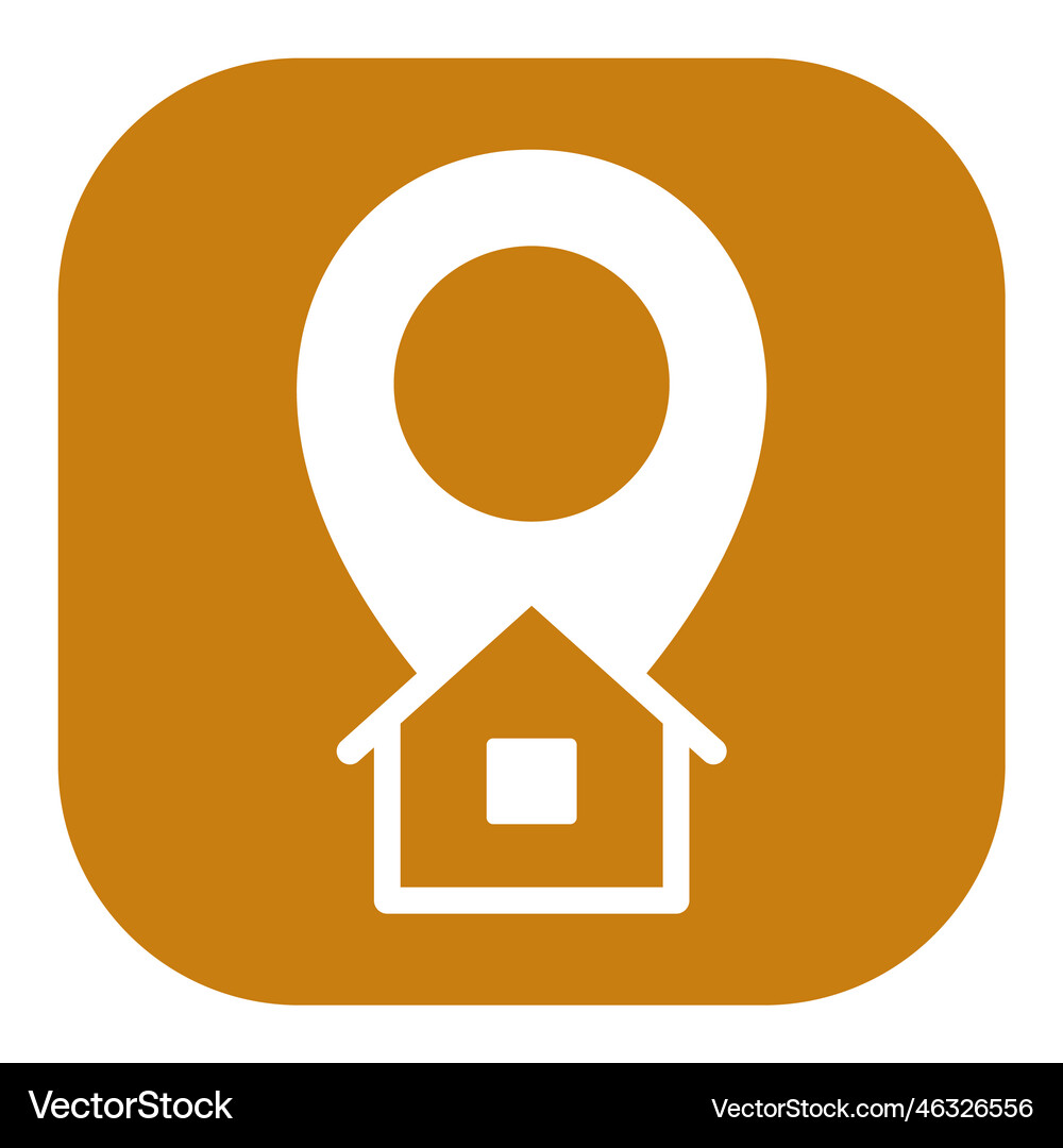 Location sign and house Royalty Free Vector Image