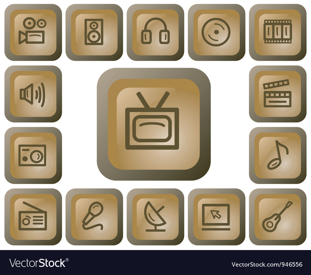 Multimedia buttons Royalty Free Vector Image - VectorStock