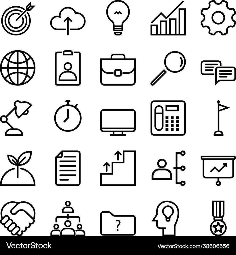 Outline icon symbol design template isolated Vector Image