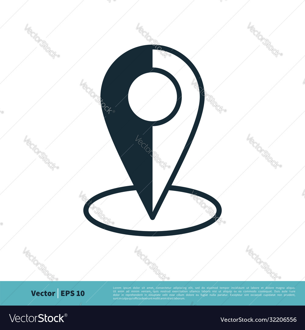Point map pin locate icon logo template design Vector Image Point map pin locate icon logo template design Vector Image