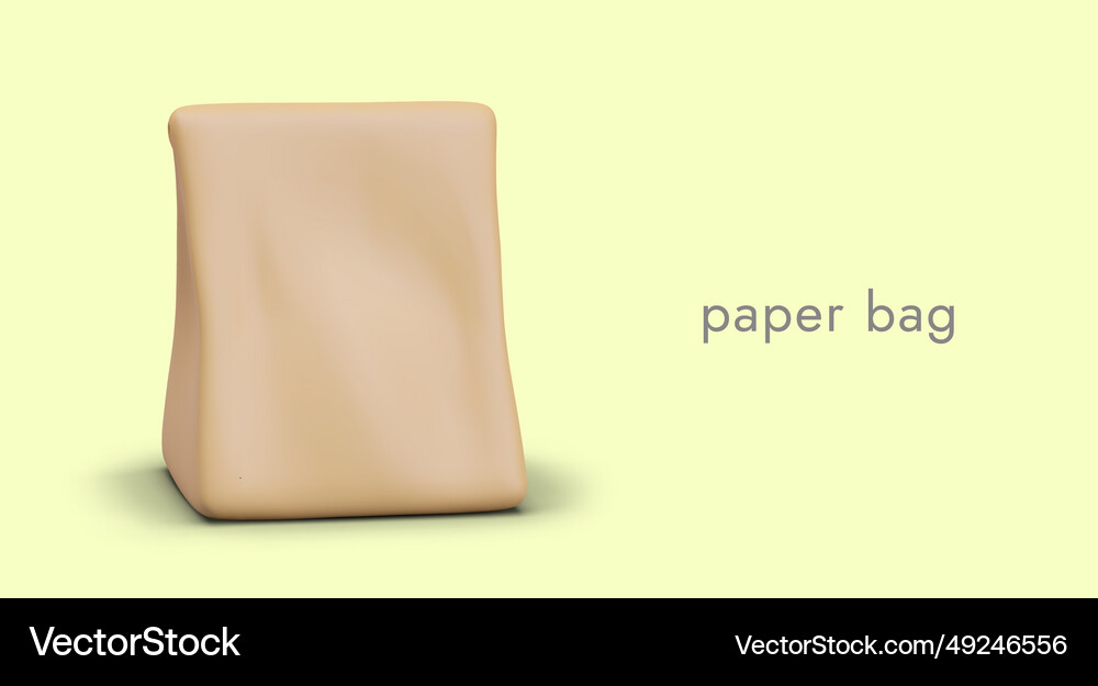 Realistic bag for food products packaging Vector Image