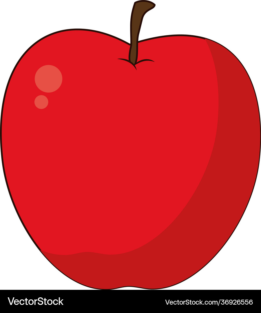 Red apple fruit Royalty Free Vector Image - VectorStock