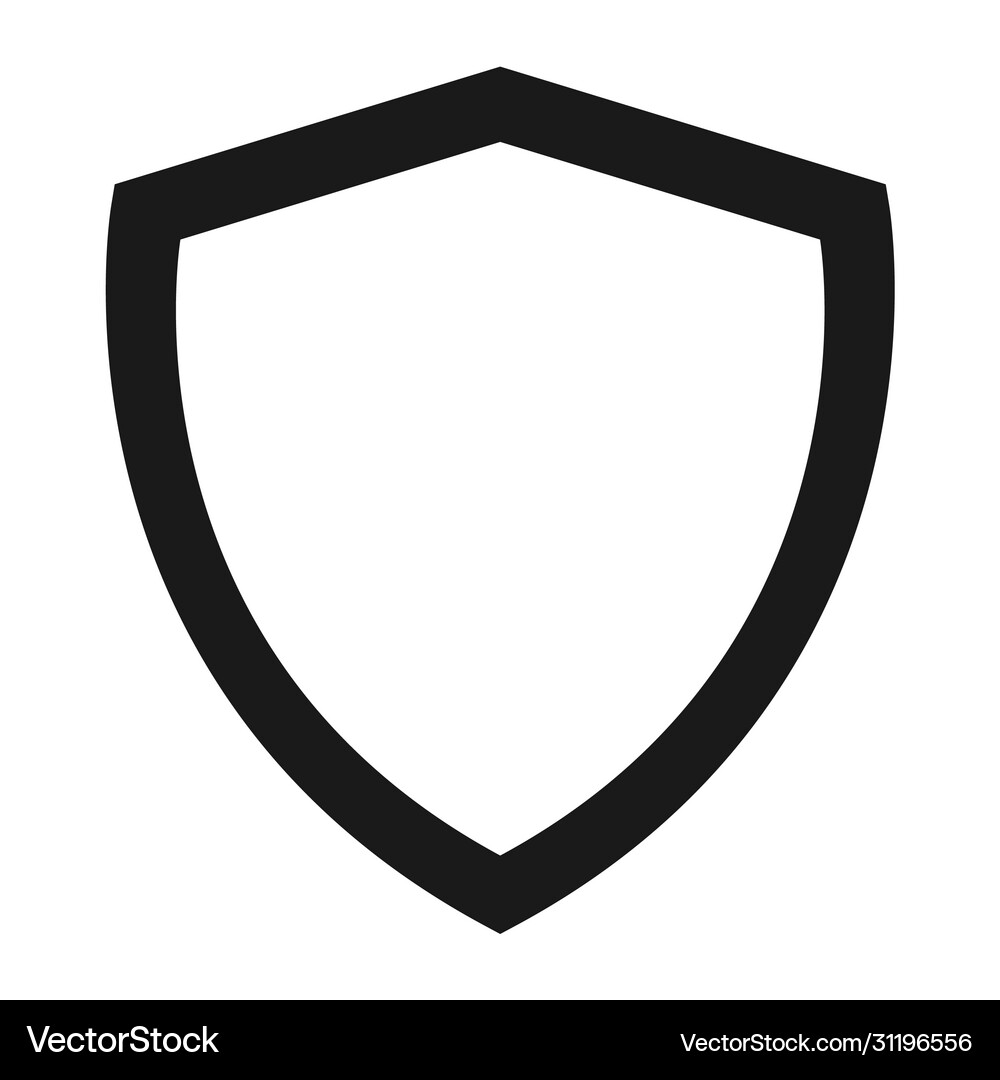Shield protect icon safety symbol defense logo Vector Image