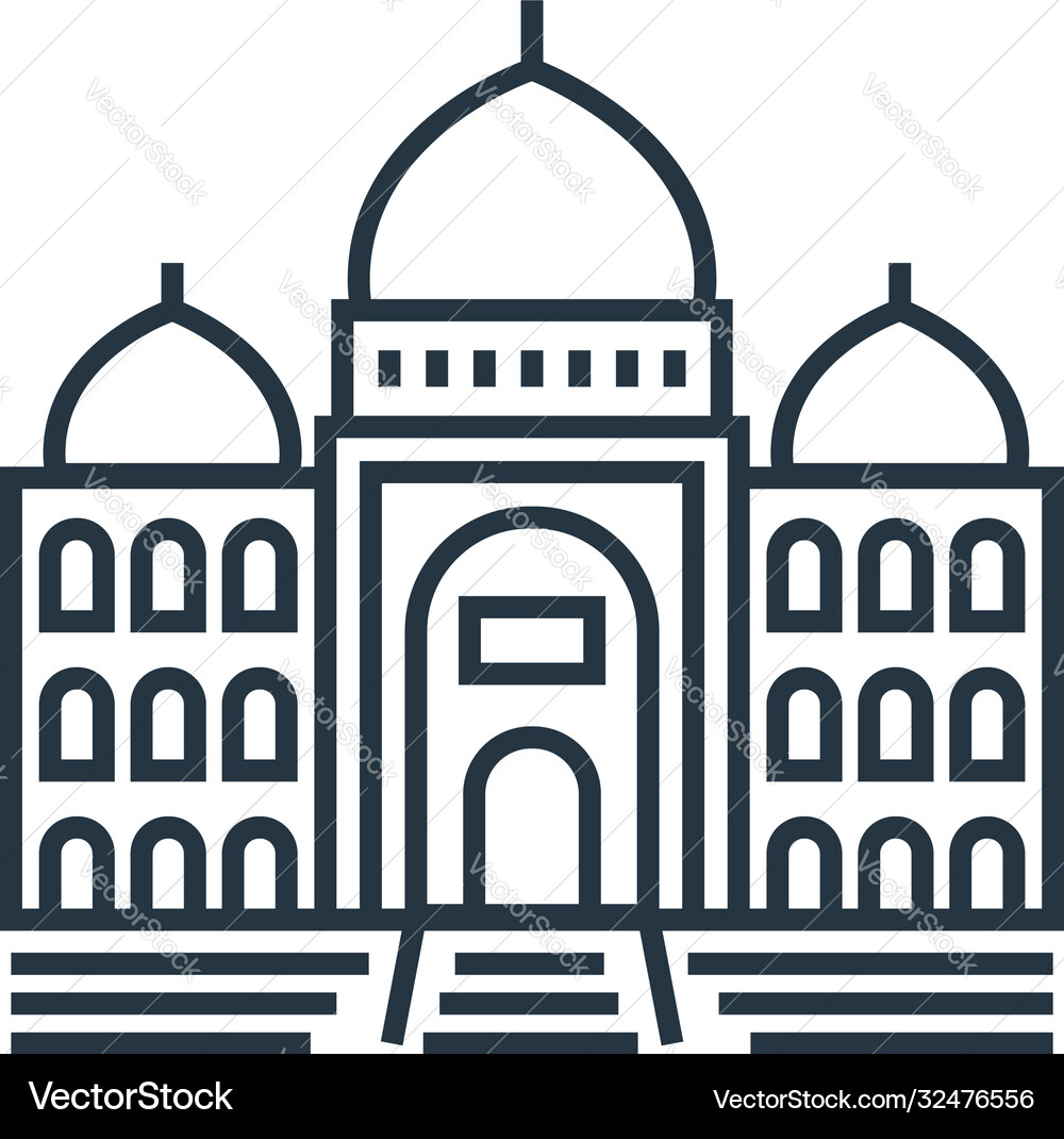 Taj mahal icon isolated on white background Vector Image