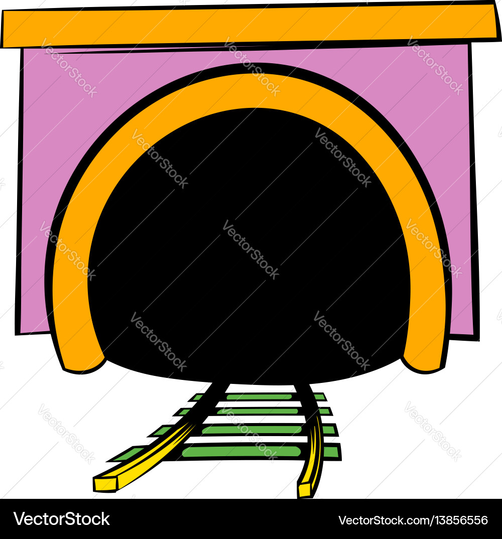 Tunnel icon icon cartoon Royalty Free Vector Image