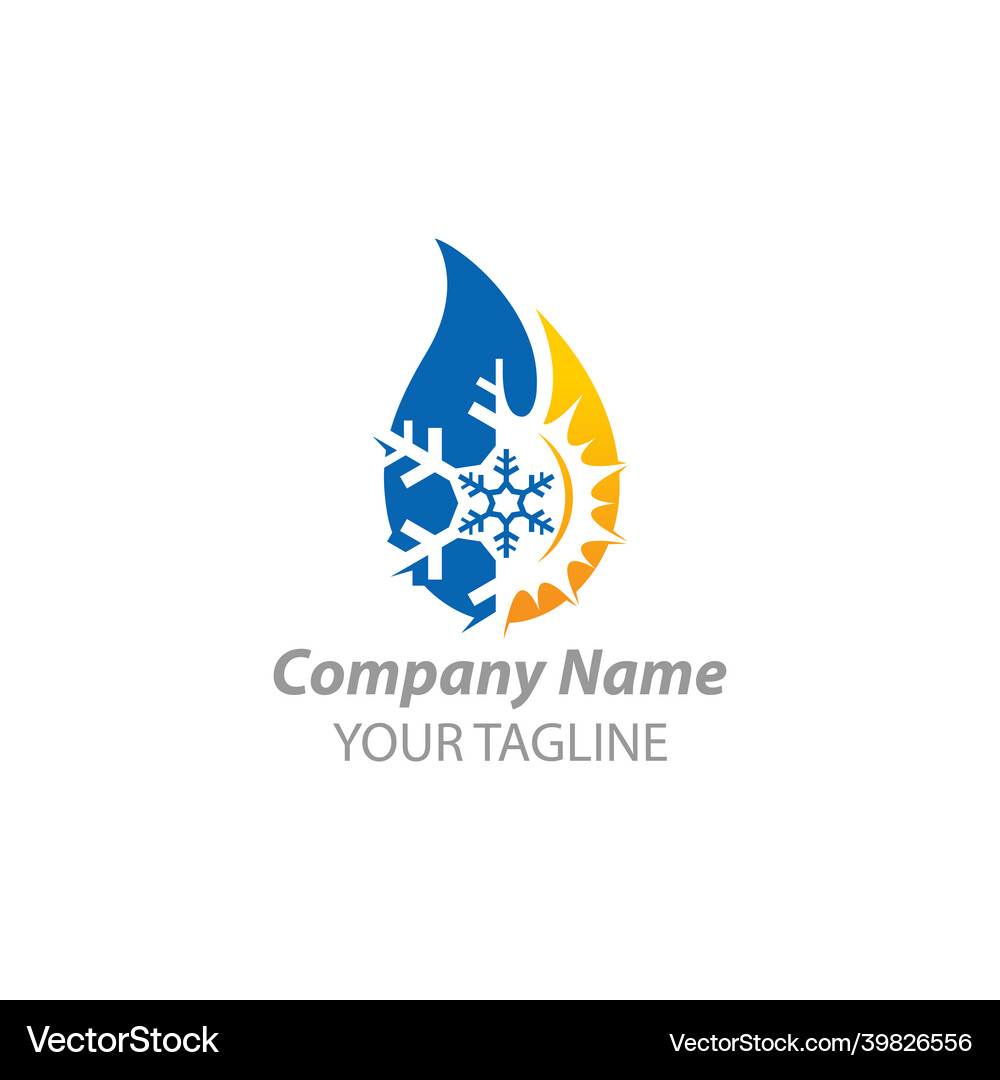Weather change hot and cold for logo designs Vector Image