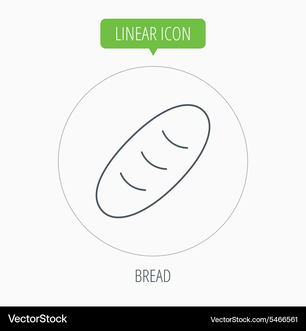 Bread icon natural food sign Royalty Free Vector Image