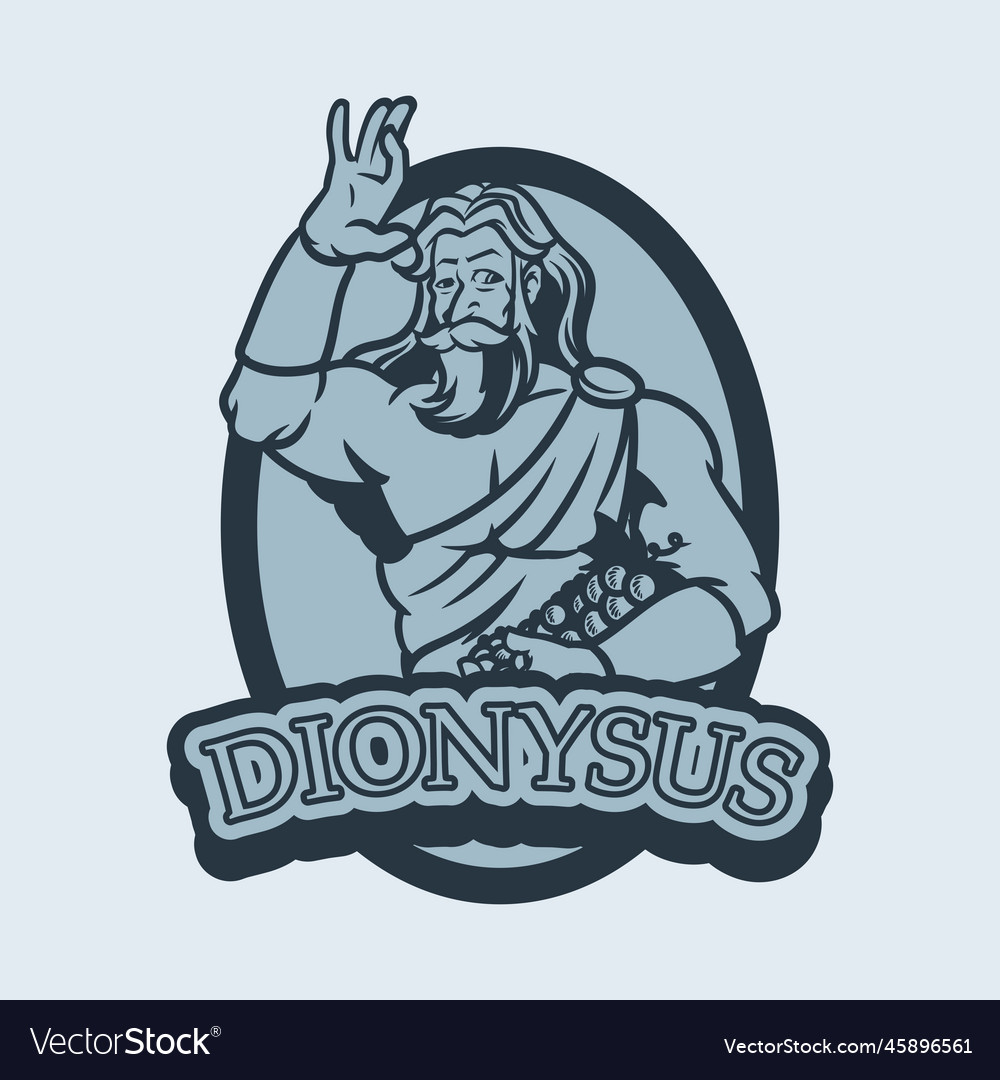 Greek god and goddess series dionysus Royalty Free Vector