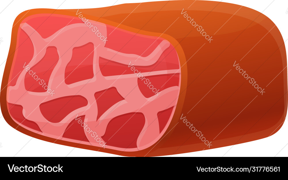 Meat product icon cartoon style Royalty Free Vector Image