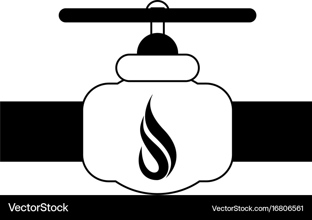 Valve natural gas industry icon image Royalty Free Vector