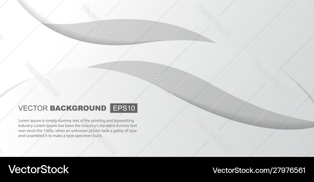 White gray gradient elegant waves Royalty Free Vector Image