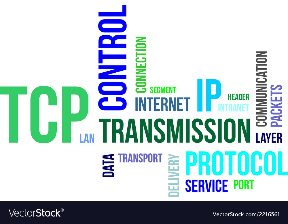 Word cloud tcp Royalty Free Vector Image - VectorStock