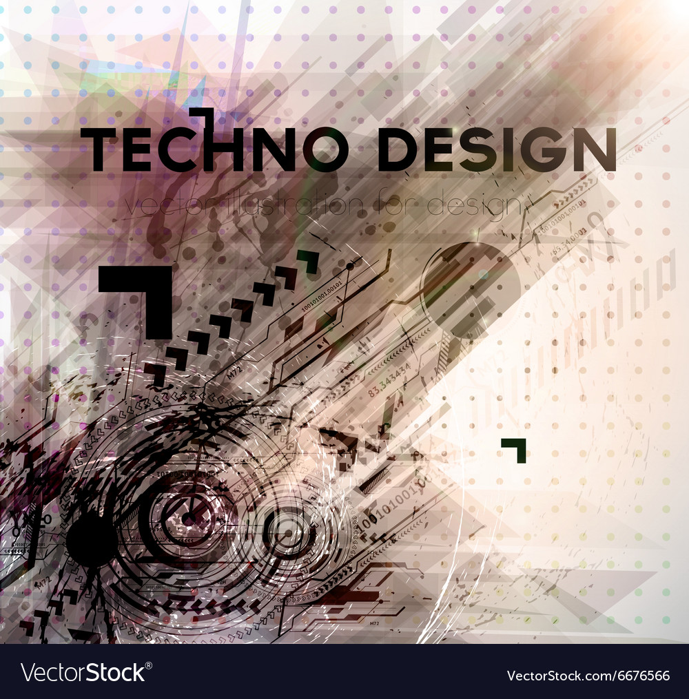 Abstract techno background Royalty Free Vector Image