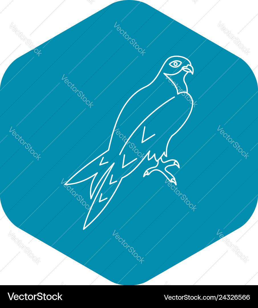 Arabian falcon icon outline style Royalty Free Vector Image