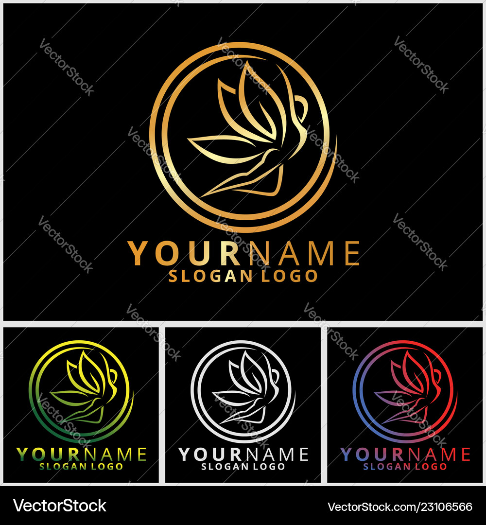Beautiful girl logo 04 Royalty Free Vector Image
