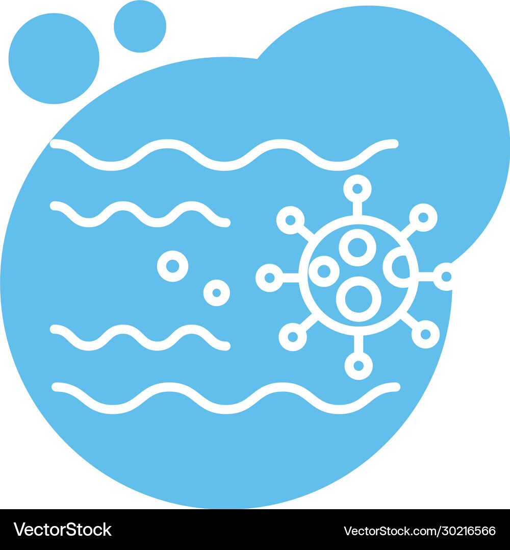 Covid19 virus particle in wind block style Vector Image