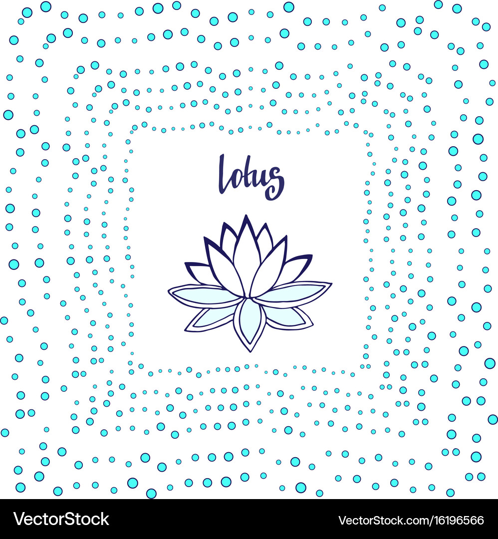Lotus flower cute zen Royalty Free Vector Image