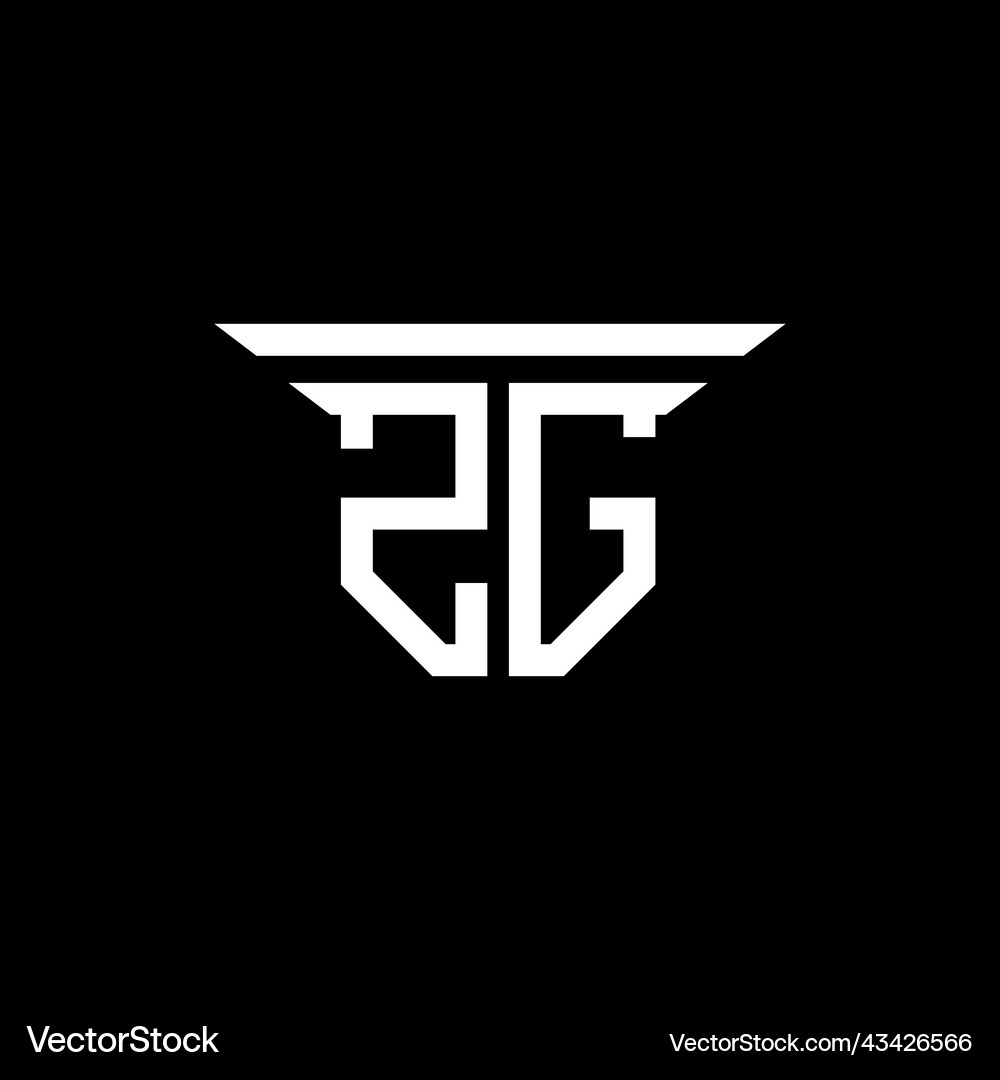 Zg letter logo creative design with graphic Vector Image