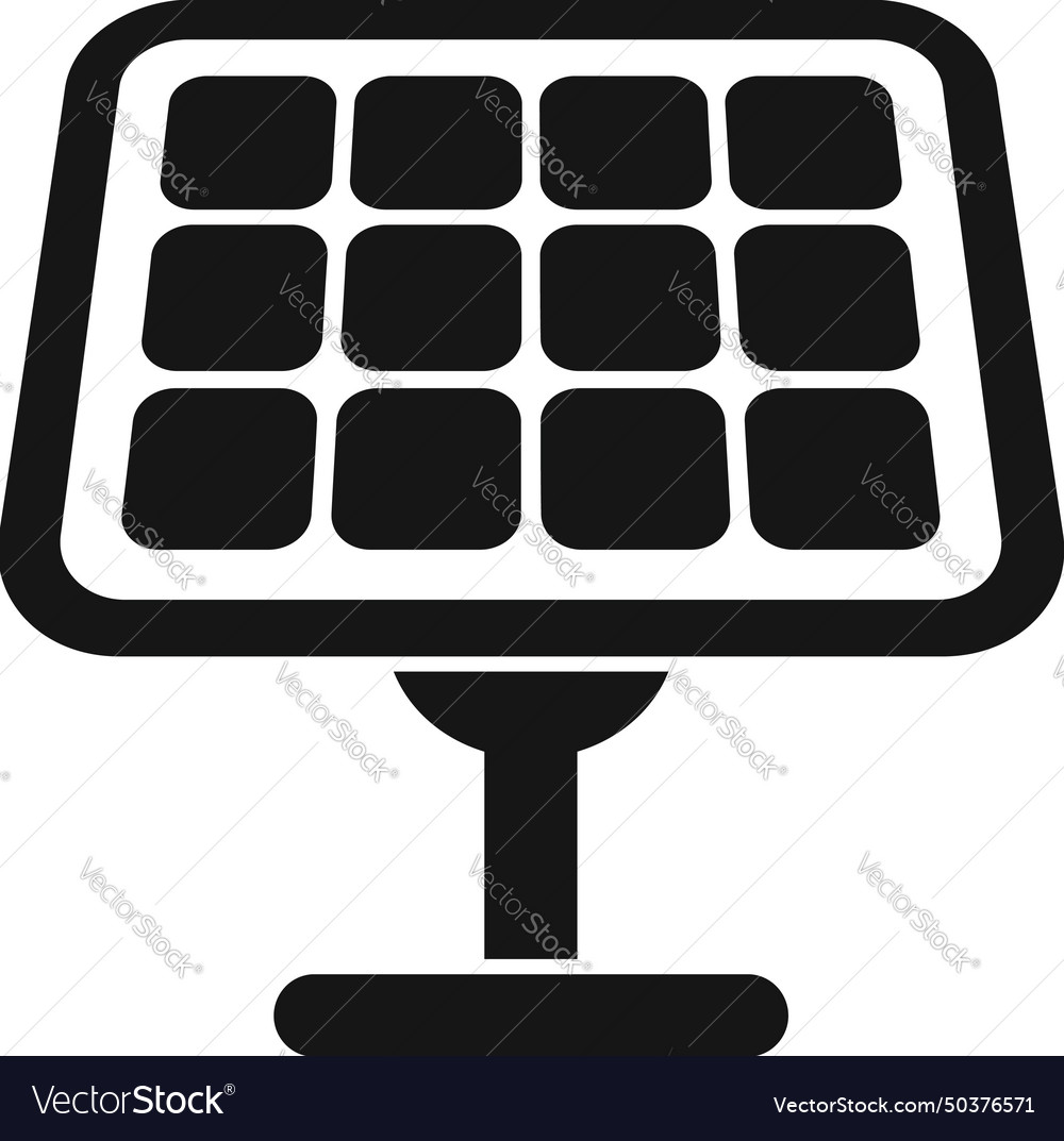 Array solar panel icon simple heat grid Royalty Free Vector