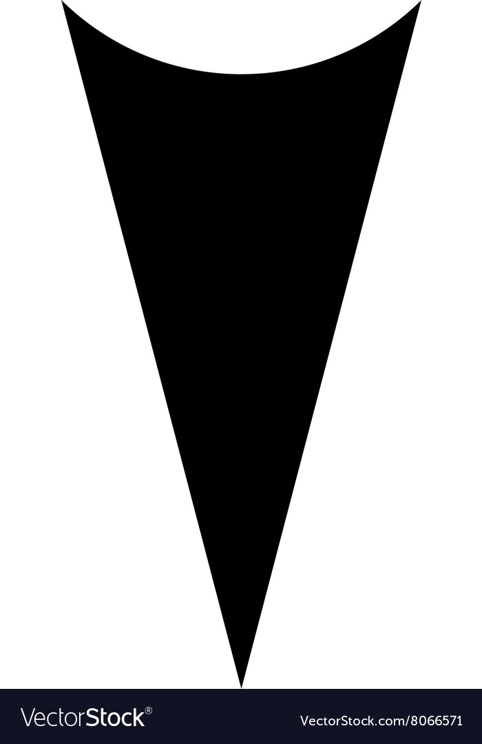 Arrowhead down flat icon Royalty Free Vector Image