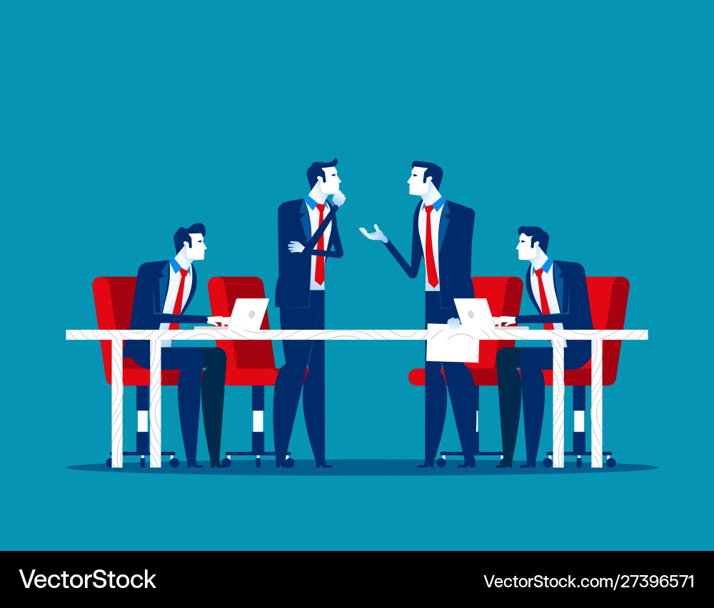 Business meeting group company strategy Royalty Free Vector