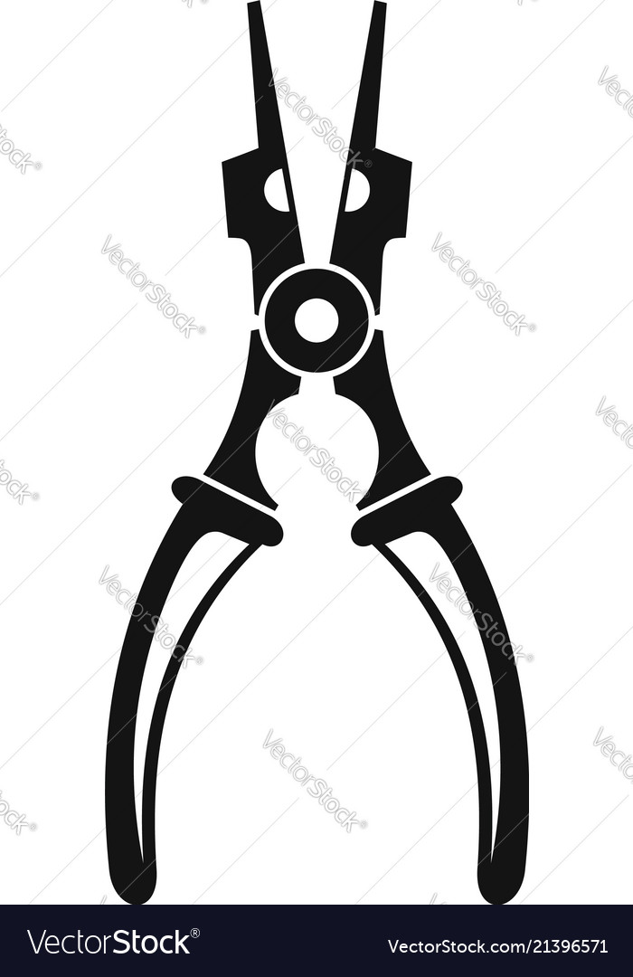 Cable cut tool icon simple style Royalty Free Vector Image