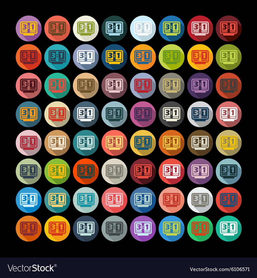 Flat design score board Royalty Free Vector Image