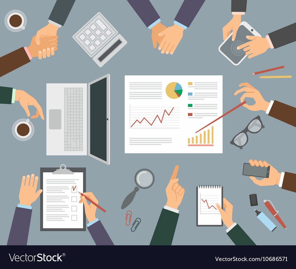 Hands of the people in the business Royalty Free Vector