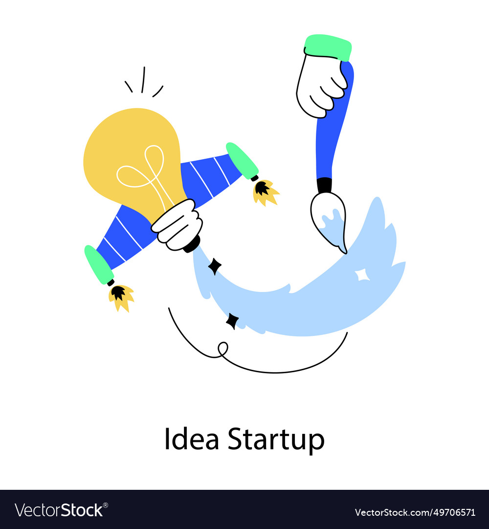 Idea startup Royalty Free Vector Image - VectorStock