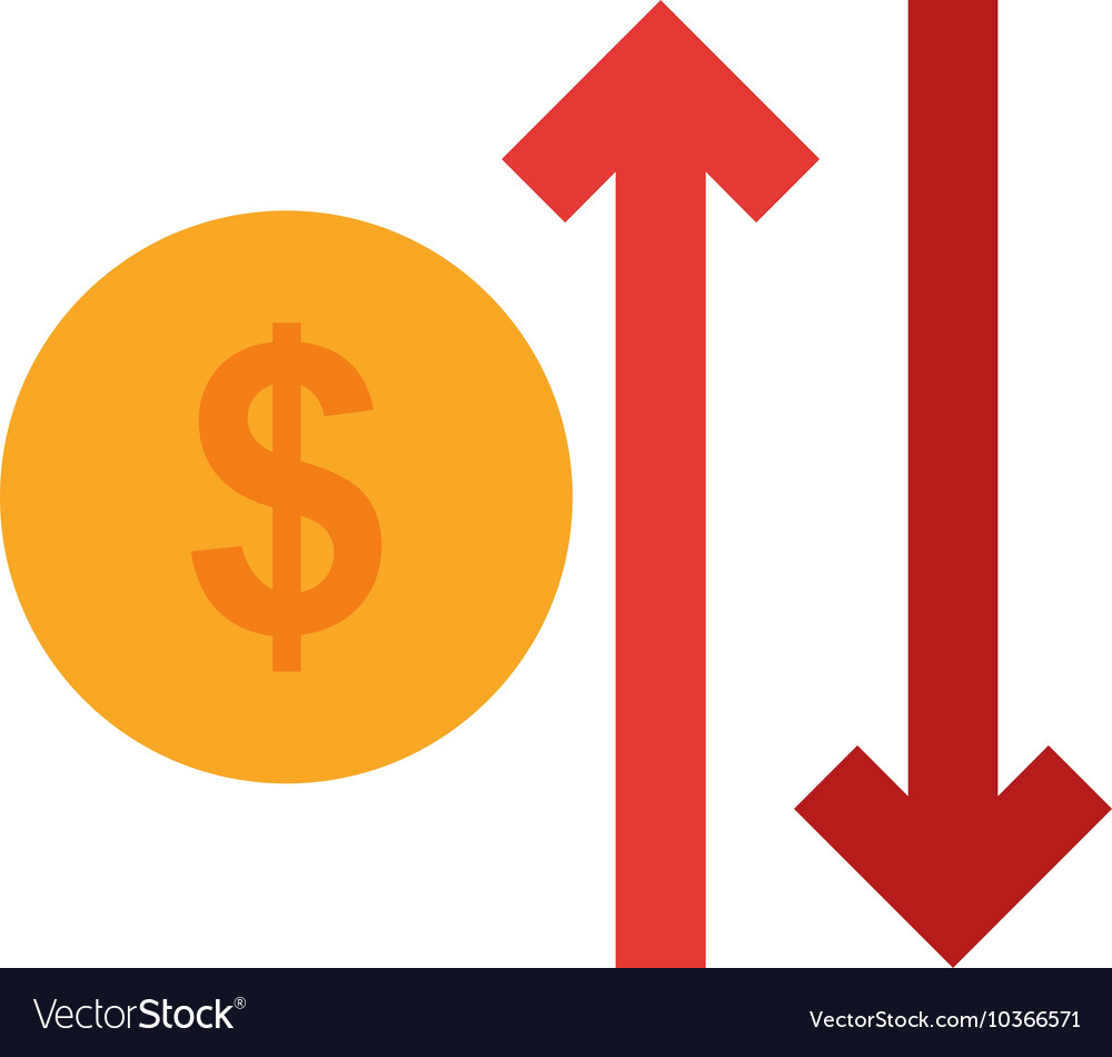 Increase and decrease in rate Royalty Free Vector Image