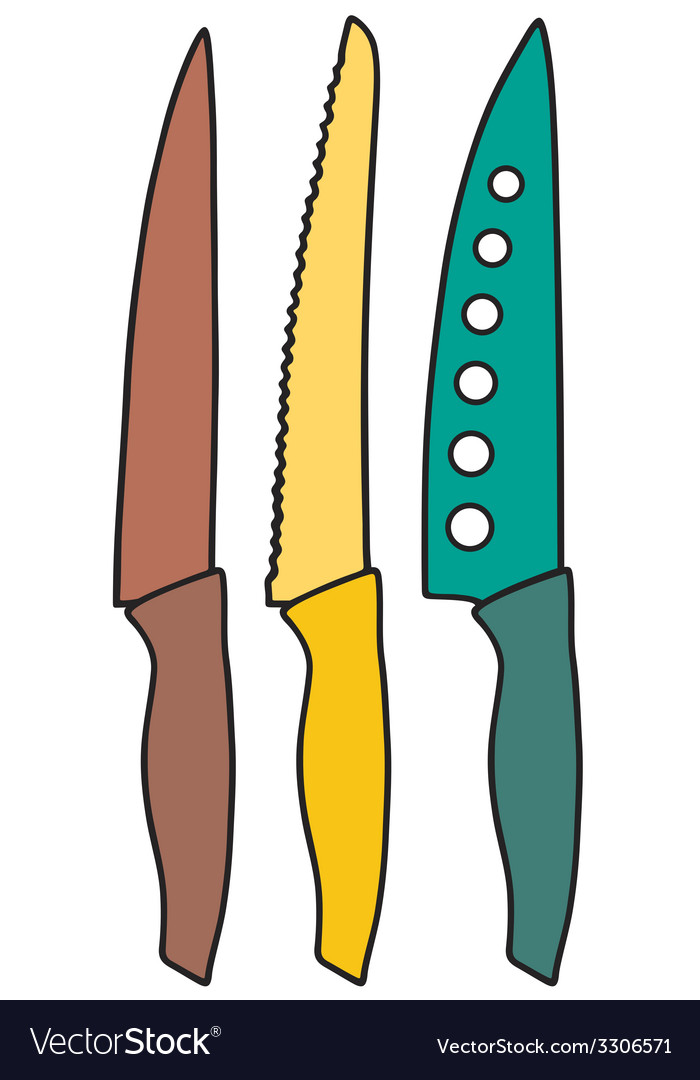 Kitchen knives Royalty Free Vector Image - VectorStock