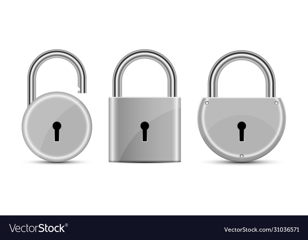 Lock set Royalty Free Vector Image - VectorStock