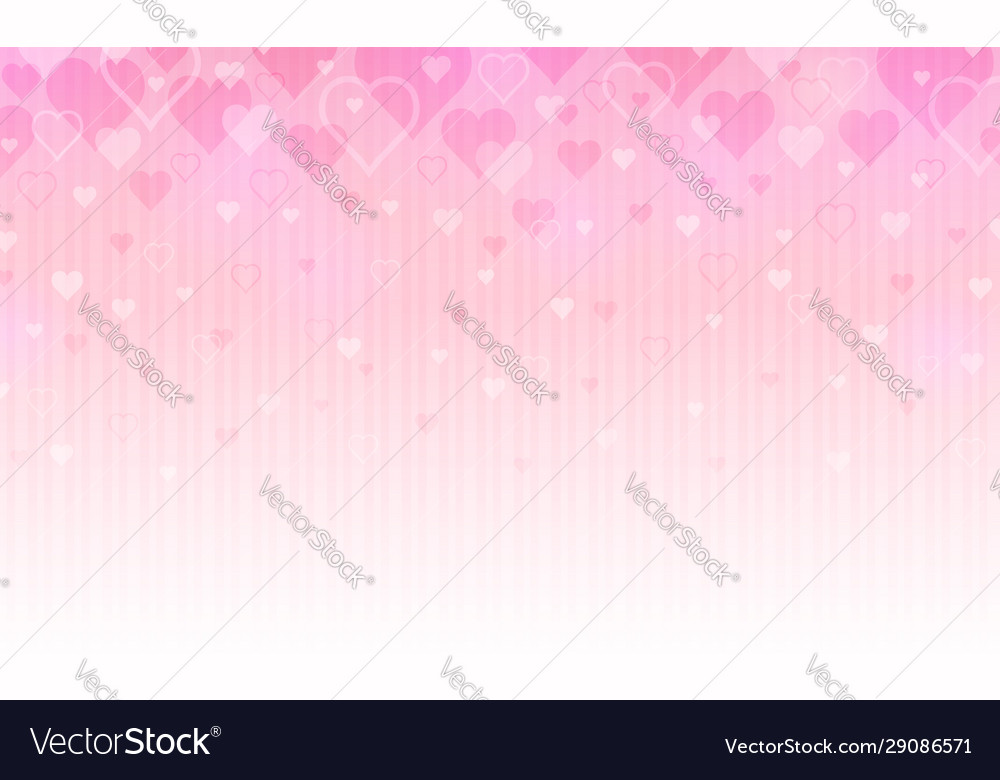 Pink banner with valentines hearts Royalty Free Vector Image