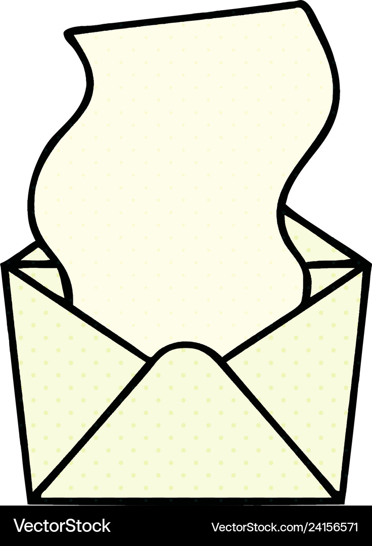 Quirky comic book style cartoon letter Royalty Free Vector