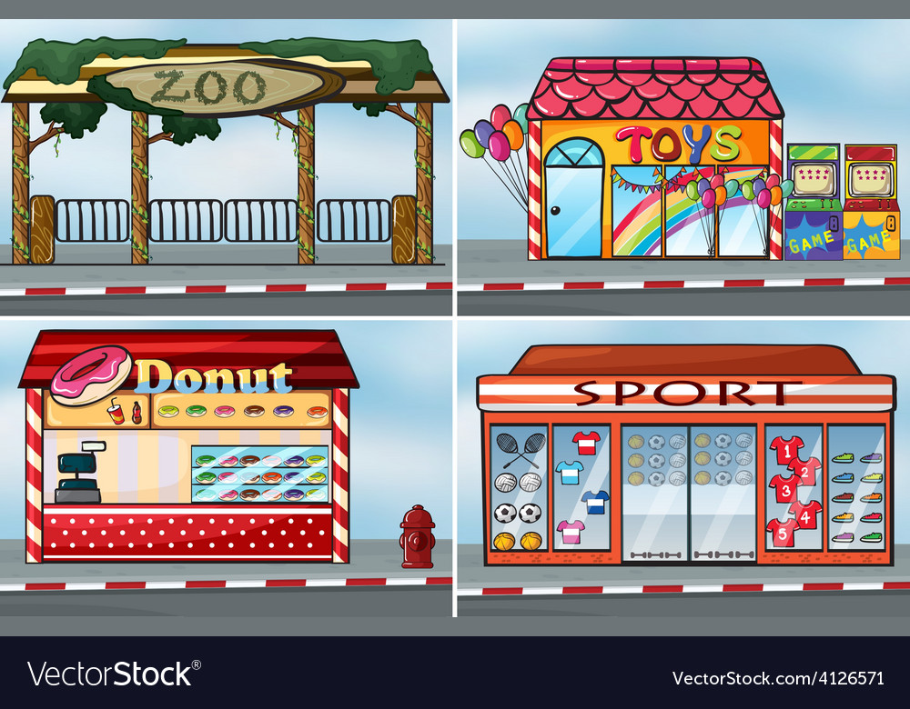 Shops Royalty Free Vector Image - VectorStock