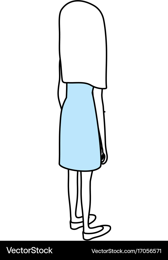 Woman faceless cartoon Royalty Free Vector Image