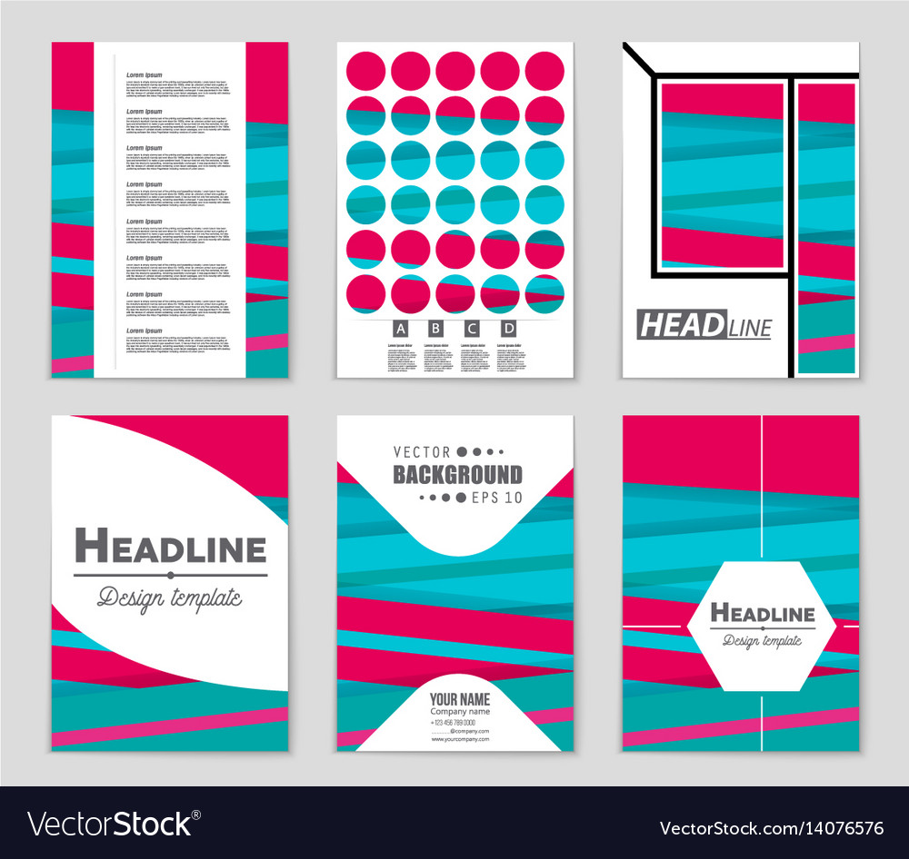 Abstract layout background set for art Royalty Free Vector