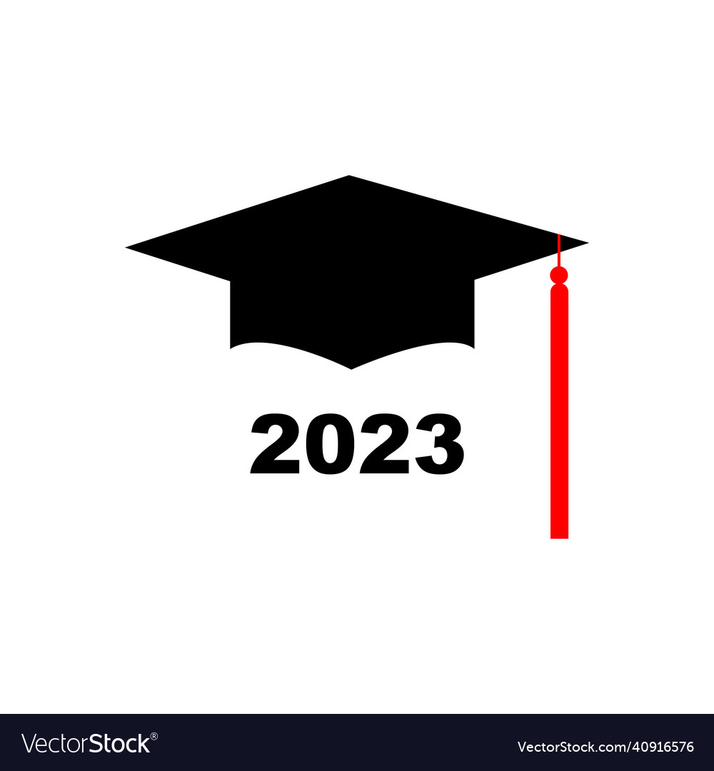 Graduation cap icon 2023 sign Royalty Free Vector Image Graduation cap icon 2023 sign Royalty Free Vector Image