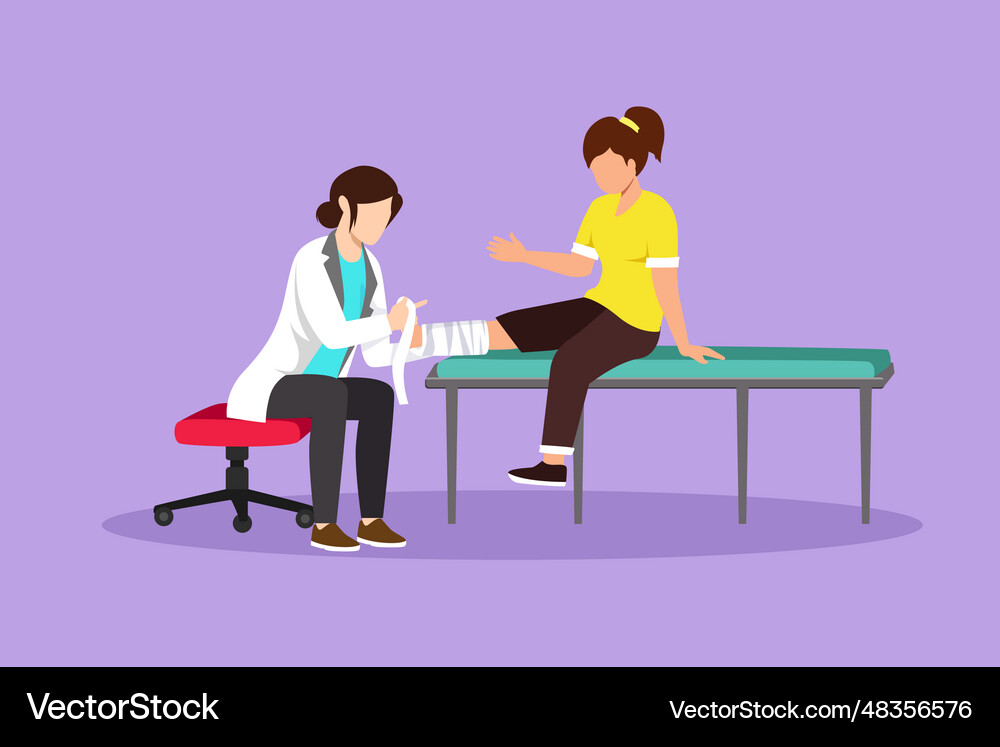 Graphic flat design drawing medical doctor Vector Image
