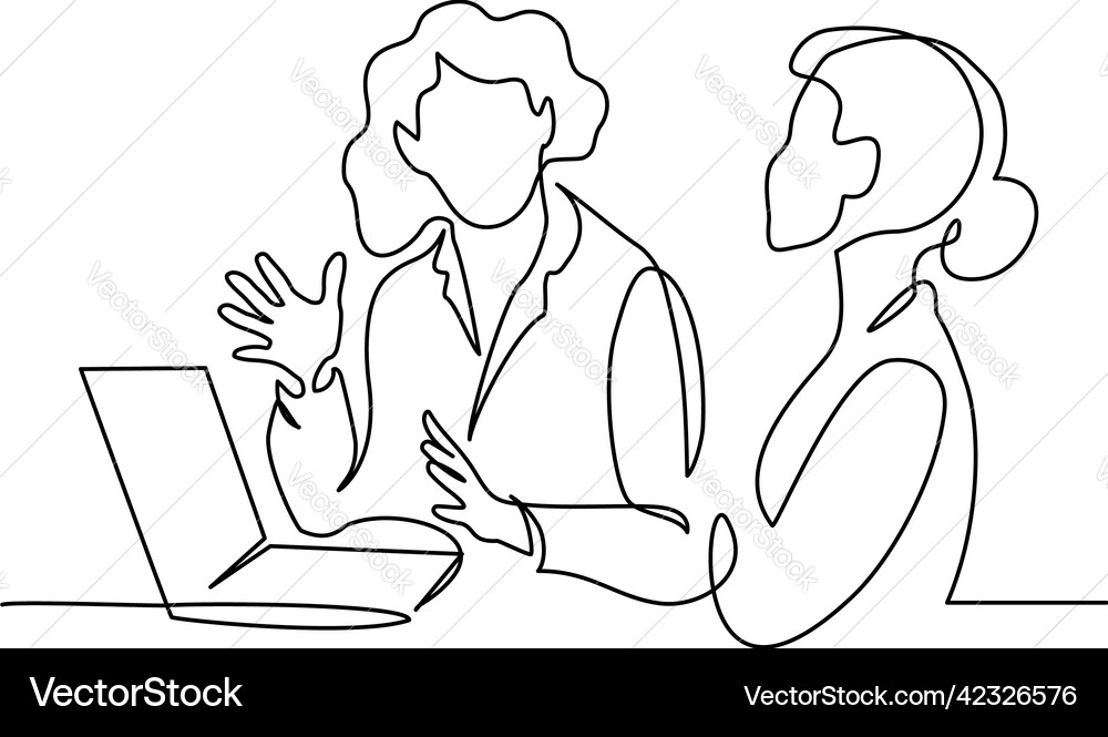 Group of people discuss ideas Royalty Free Vector Image