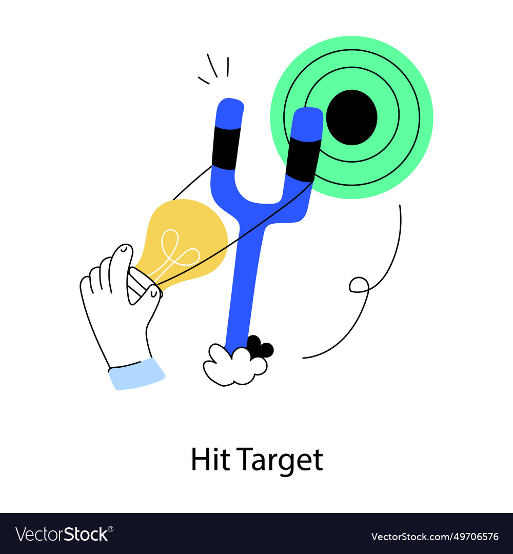 Hit target Royalty Free Vector Image - VectorStock