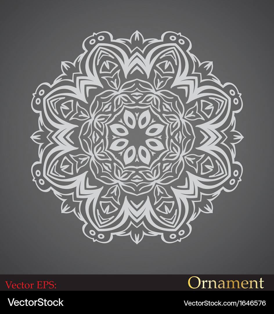 Ornamental circle template Royalty Free Vector Image