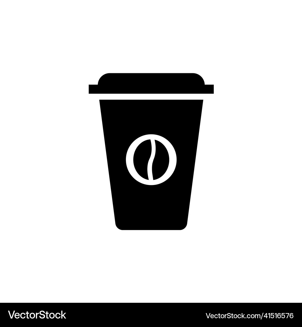 Plastic coffee cup container icon Royalty Free Vector Image
