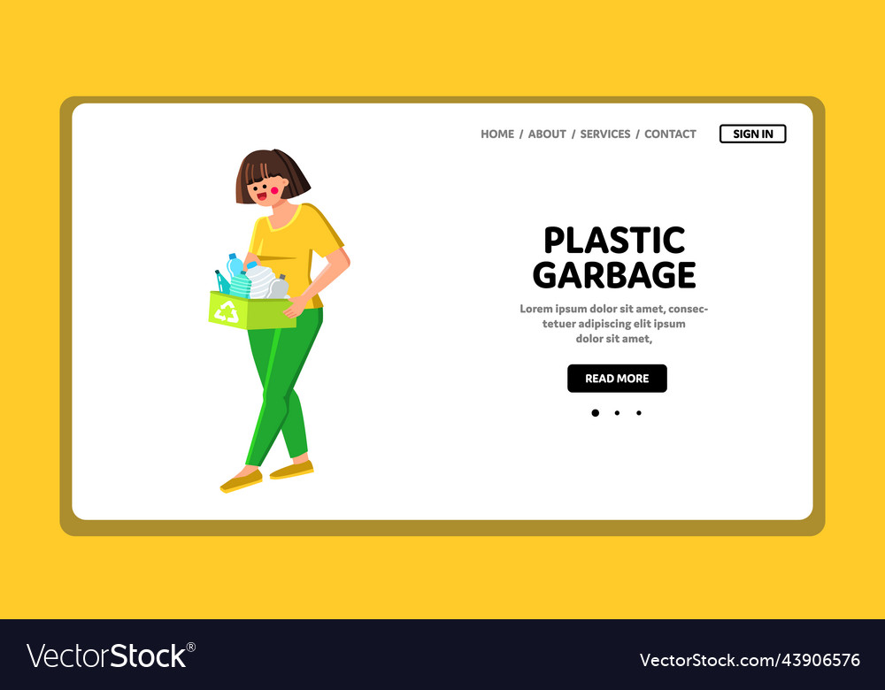 Plastic garbage Royalty Free Vector Image - VectorStock